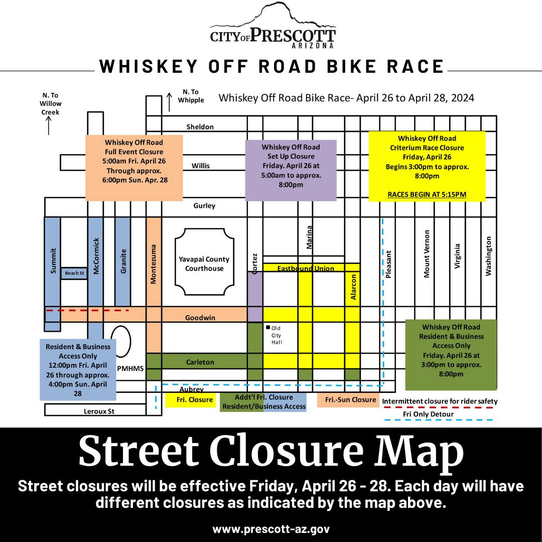 Street Closures Planned for Whiskey Off-Road in Prescott - KYCA