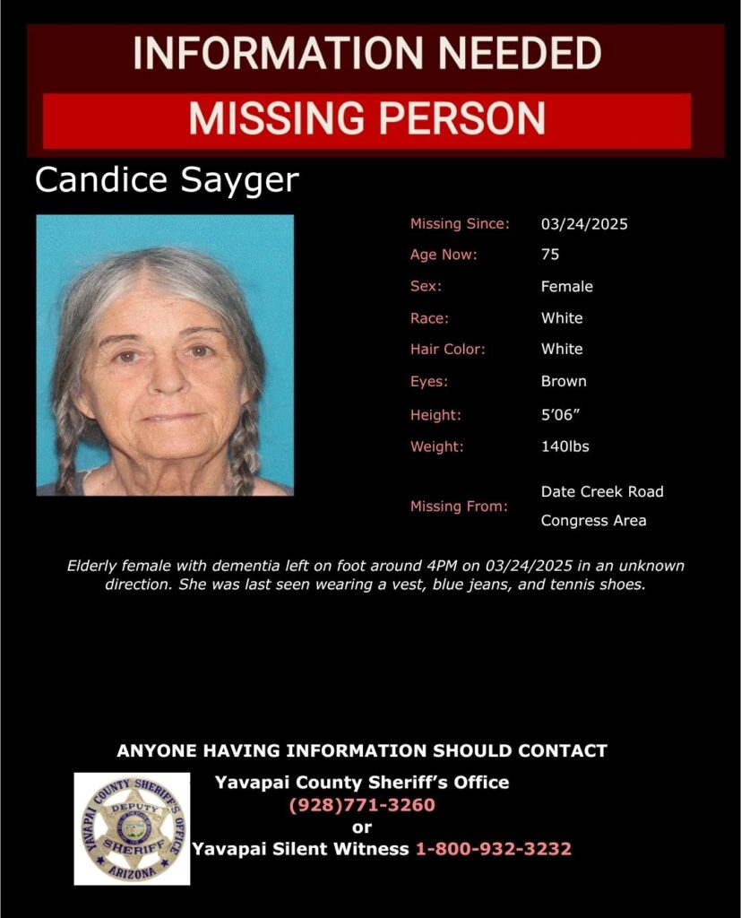 Search Continues for Missing Woman From Congress - KYCA